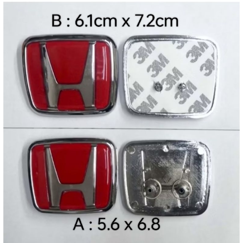 Honda Accord /City /Civic /SM4 /SV4 /EK /EG Front & Rear Emblem Logo ...