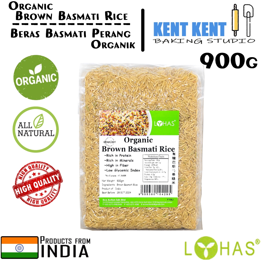 LOHAS Organic Brown Basmati Rice / Beras Basmati Perang Organik 900g ...