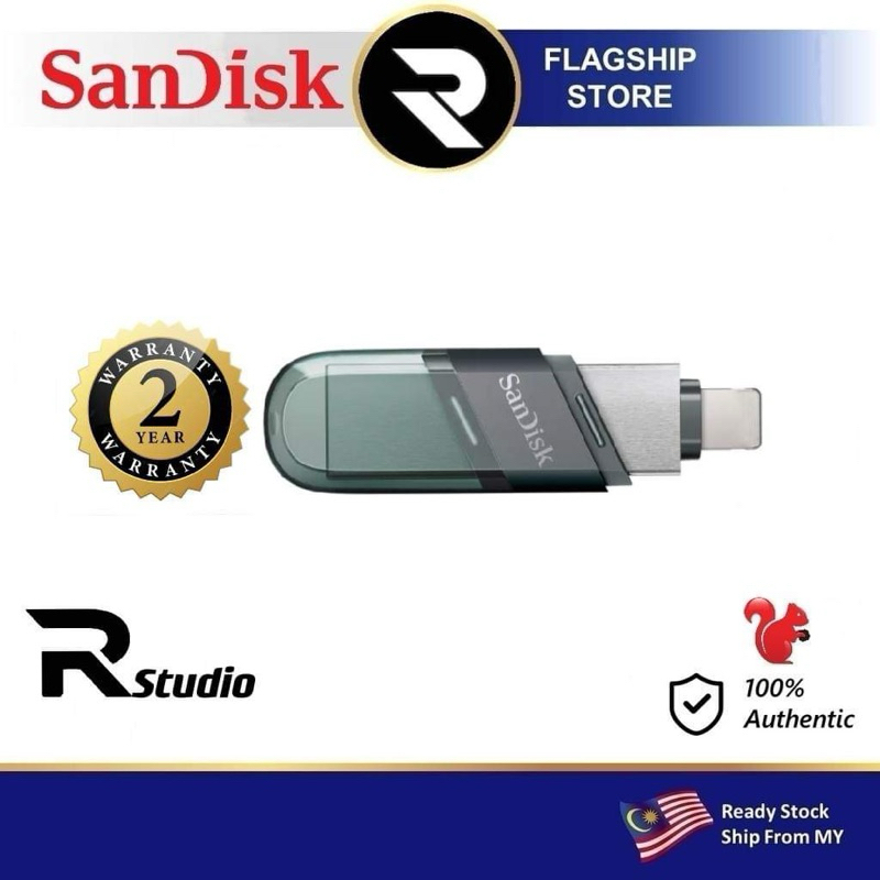 SanDisk iXpand USB 3.1 Flash Drive Flip for IOS SDIX90N - (32GB/64GB ...