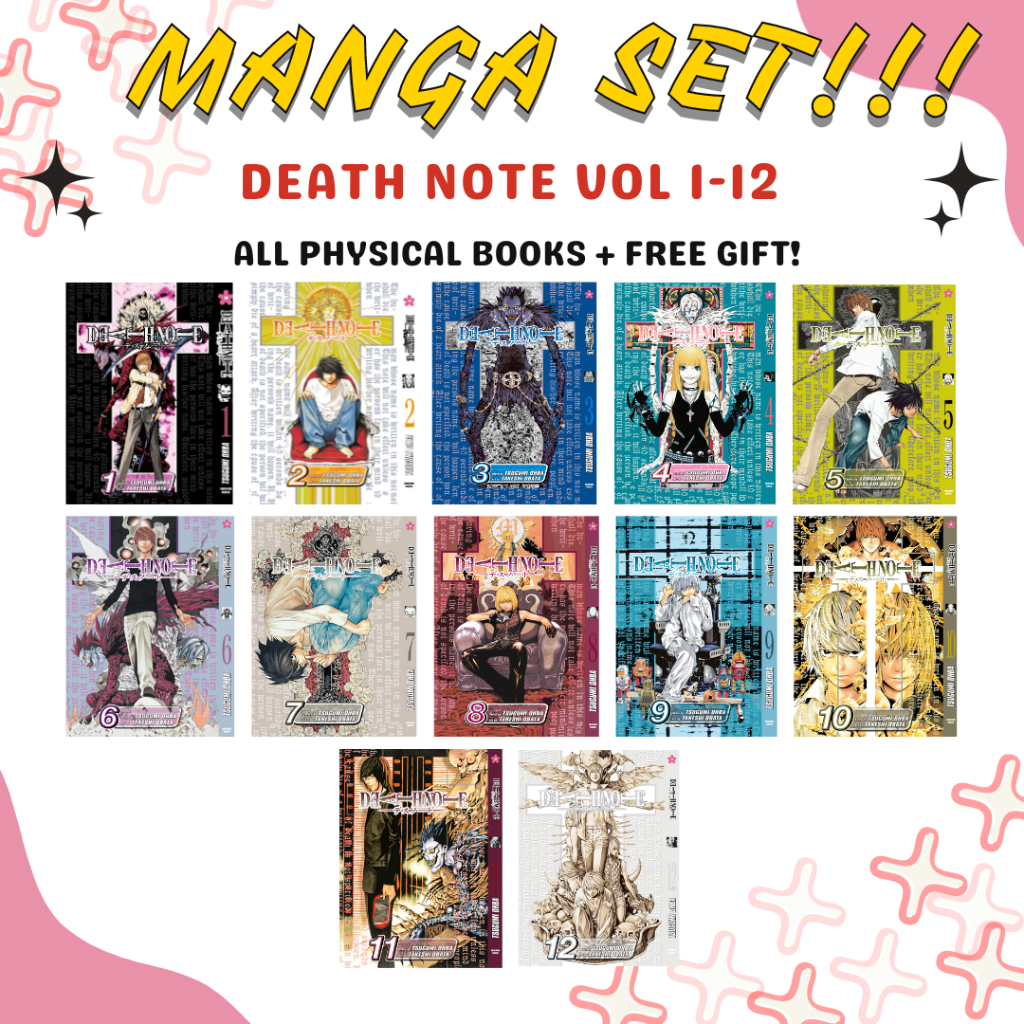 Death Note (English Manga) (Full Set) Volume 1-12 Comic Hadiah | Shopee ...