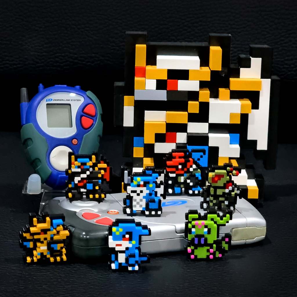 Digimon Digivice Vpet Veemon and Wormmon Version Pixel Art Colour ...