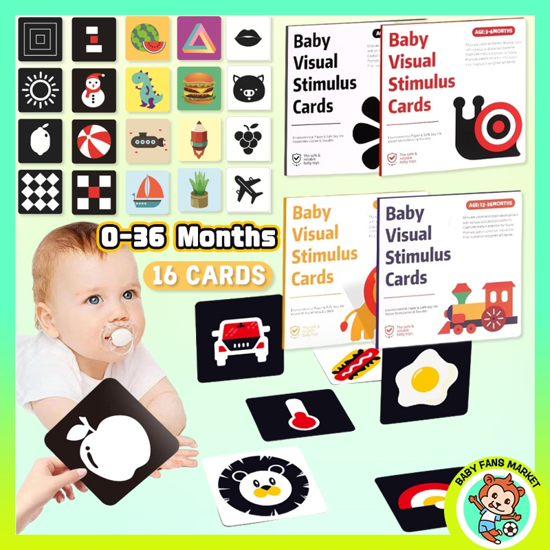 Montessori Baby Flash Card Baby Visual Stimulus Cards 0-36 Months ...