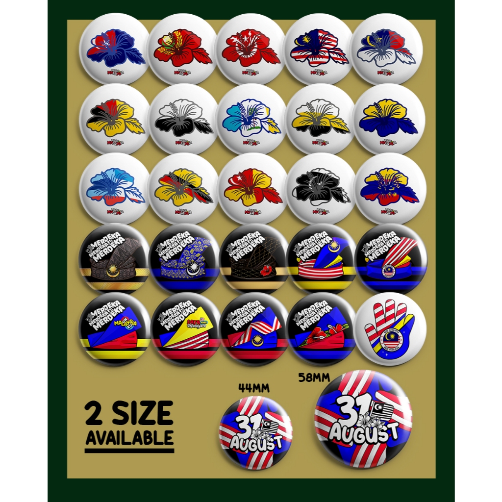 2024 Button Badges Merdeka Tanjak Madani Gemilang Soul Path | Shopee ...