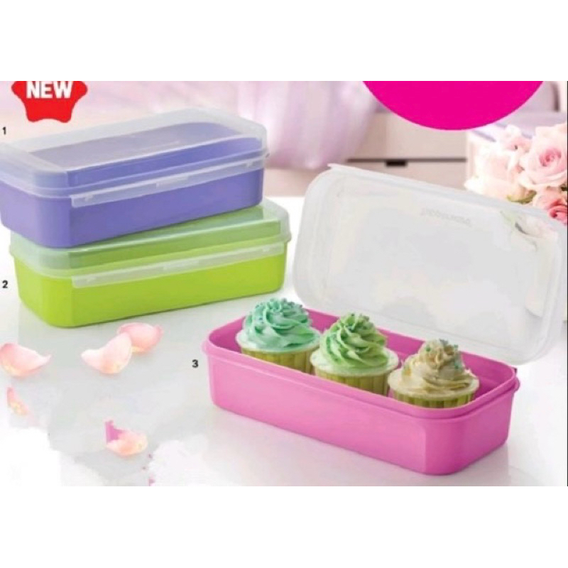 Tupperware Signature line rectangular-Pink- 980ml (1pc) | Shopee ...