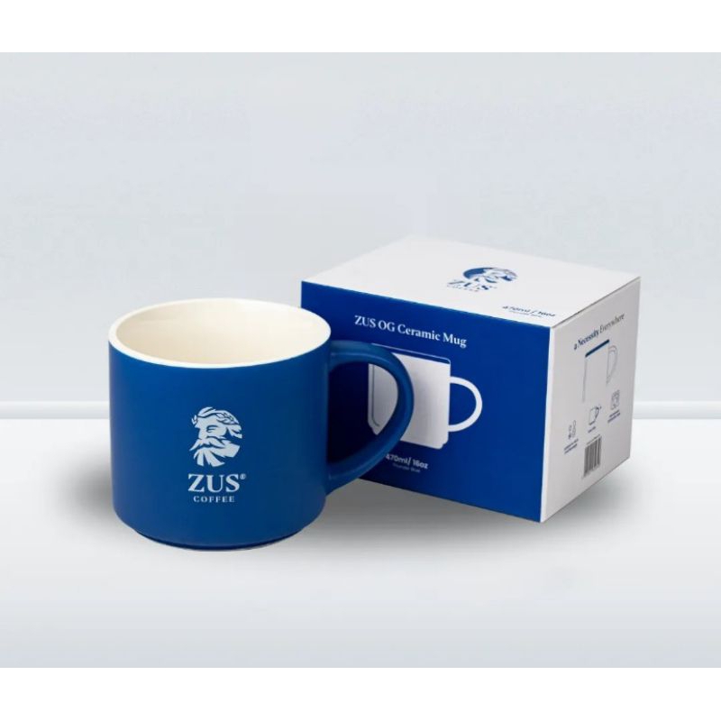 ZUS OG Ceramic Mug (16oz) - Thunder Blue / Black / White | Shopee ...