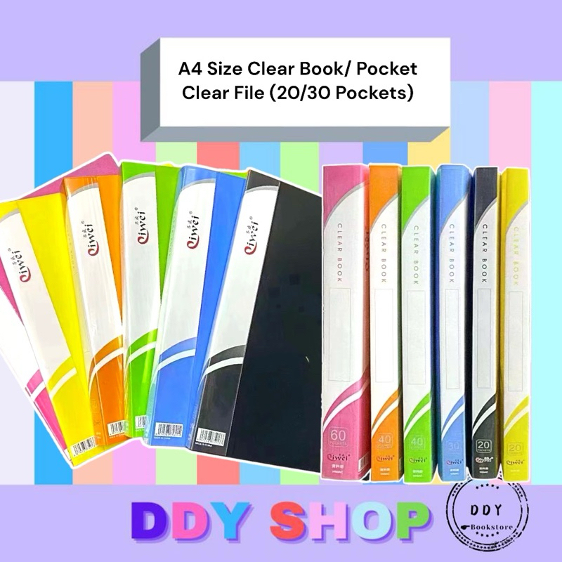 A4 Size Clear Book Pocket Clear File Folder Document Organize File ...