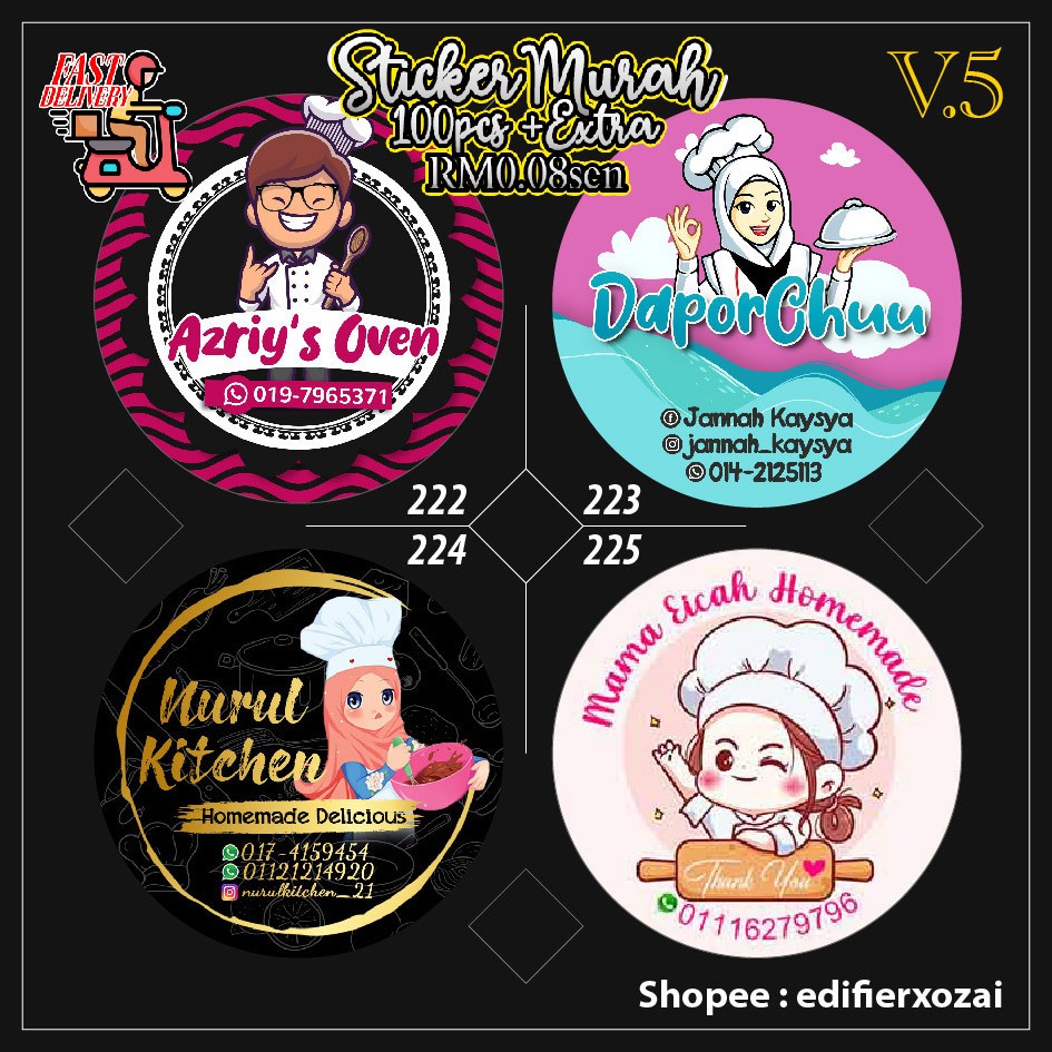 PRODUCT STICKER LABEL STICKER 4CM 100pcs | Shopee Philippines