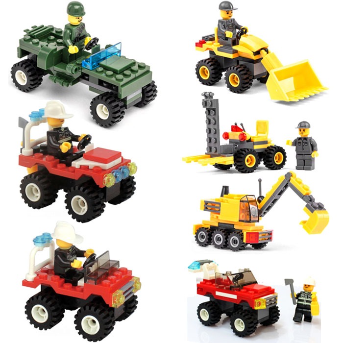7 Set of City Construction Fire Protection Transportation LEGO ...