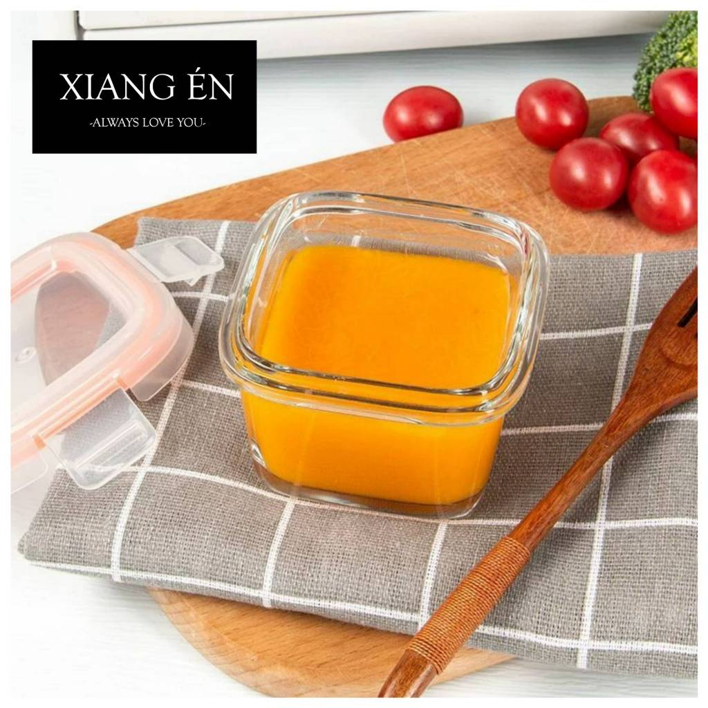 Mini Yogurt Natto Glass Container Box with Lid (180 ml) | Shopee ...