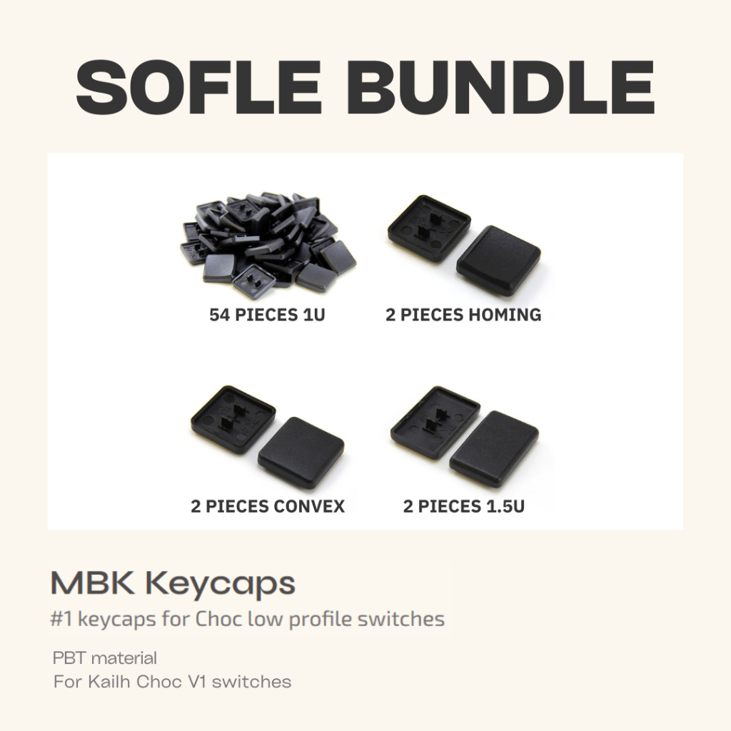 MBK Keycaps Low Profile Choc V1 Mechanical Split Ergonomic Keyboard ...