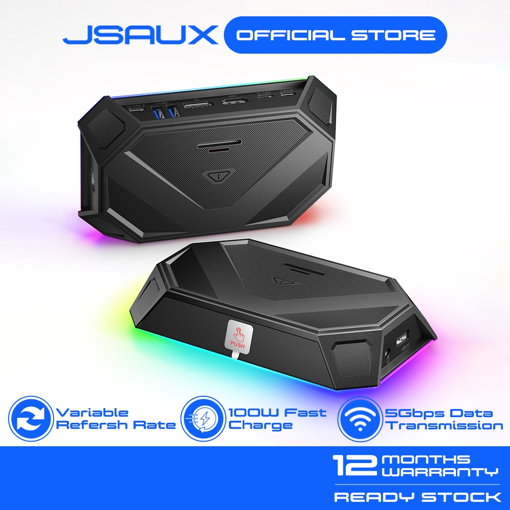 JSAUX HB1201 12-Port RGB Docking Station Pro USB-C 12-in-1 ...