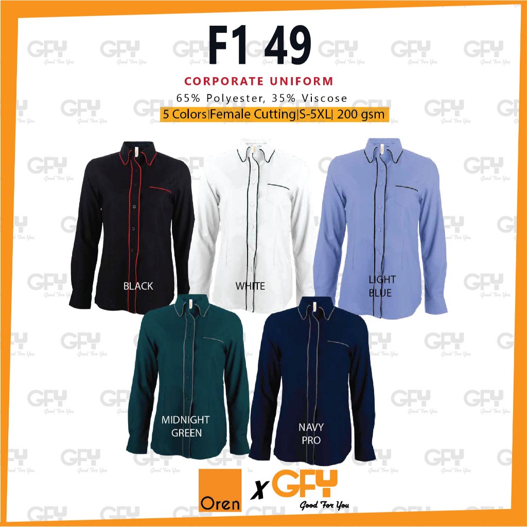 F149 OREN SPORT F1 Unisex Corporate Uniform Business Smart Casual ...