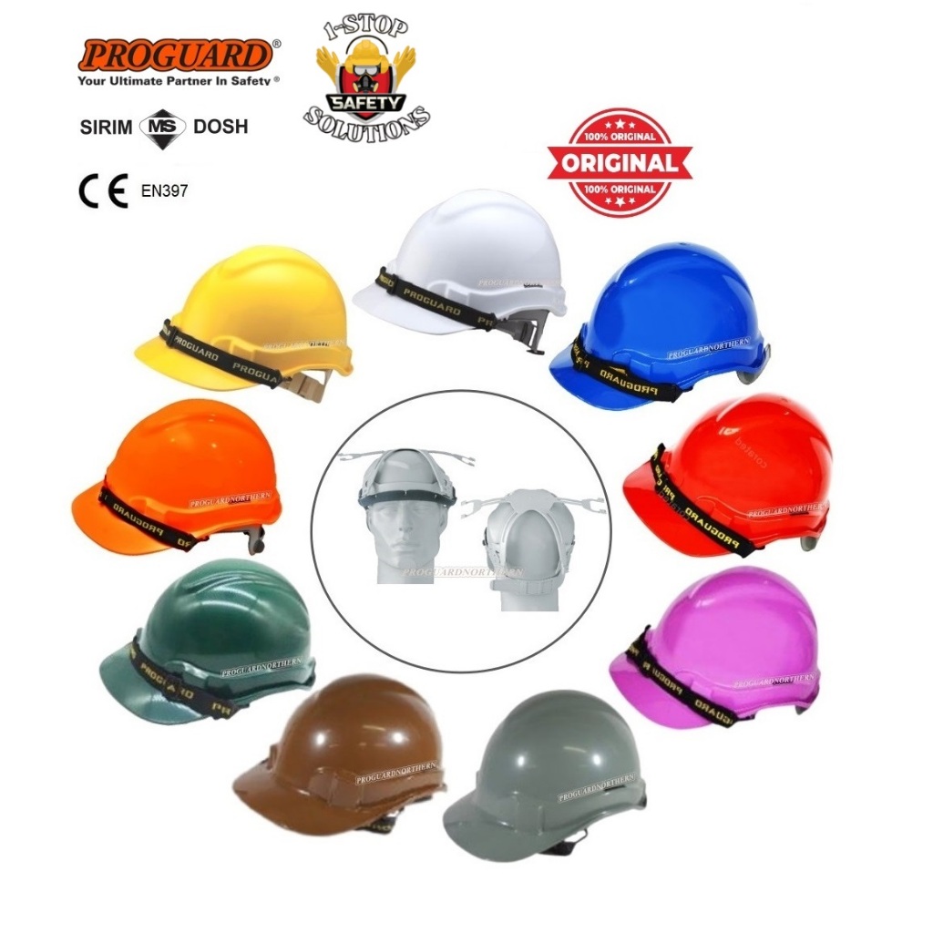Proguard ADVANTAGE I Slide Lock Safety Helmet Hard Hat Topi Yellow ...
