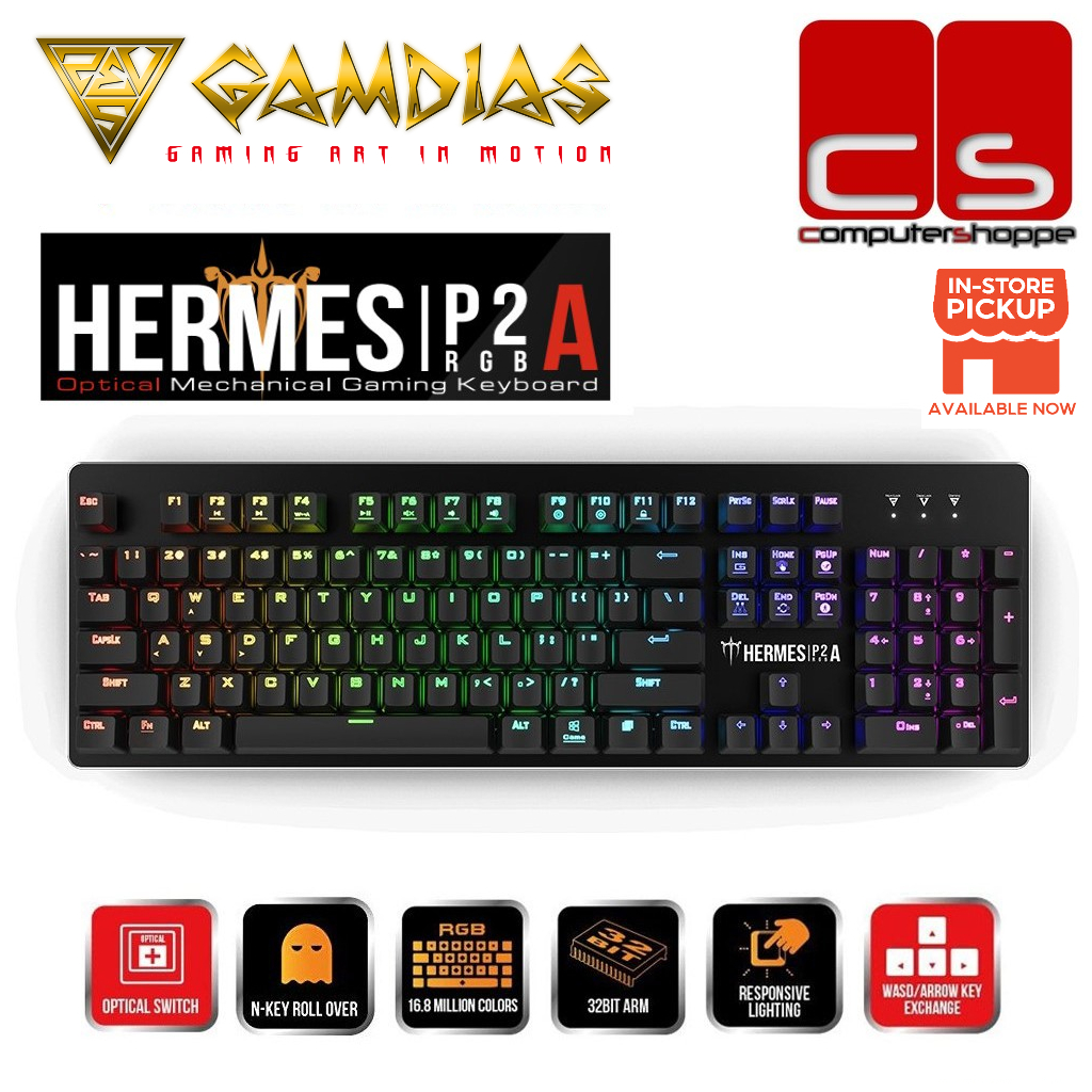 Gamdias Hermes P2A RGB Optical Switch Mechanical Gaming Keyboard ...