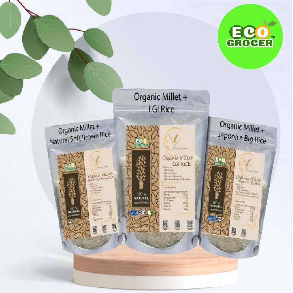 Organic Rice (Millet Japonica Big Rice 400G, Millet with LGI 400G ...