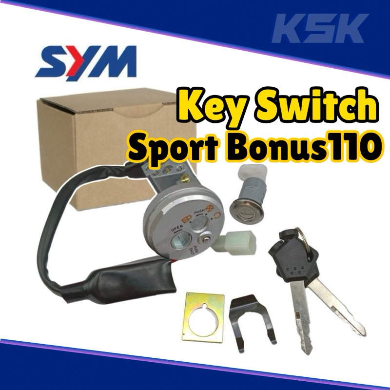 SYM SPORT BONUS 110 MAIN SWITCH SET/KEY SWITCH SET/KUNCI SUIS SYM BONUS ...