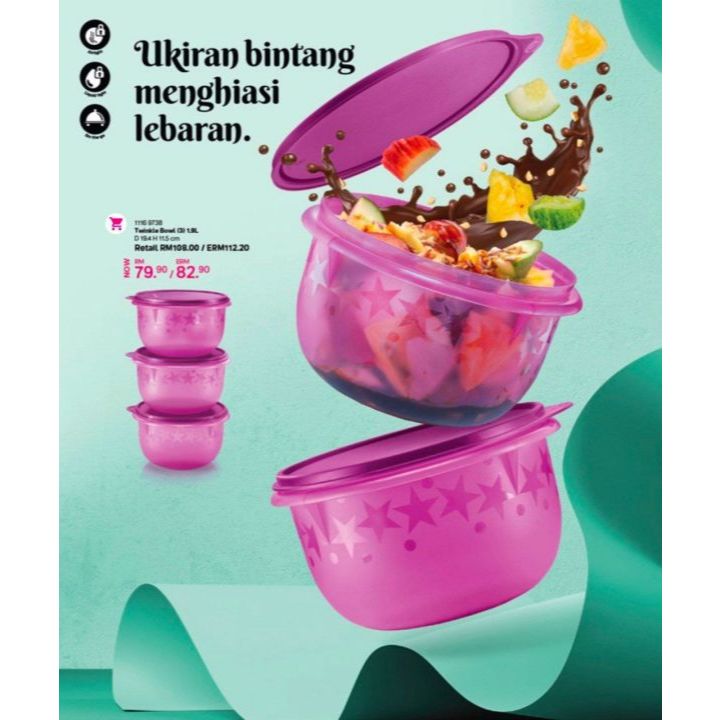 TUPPERWARE TWINKLE BOWL (1) 1.9L | Shopee Philippines