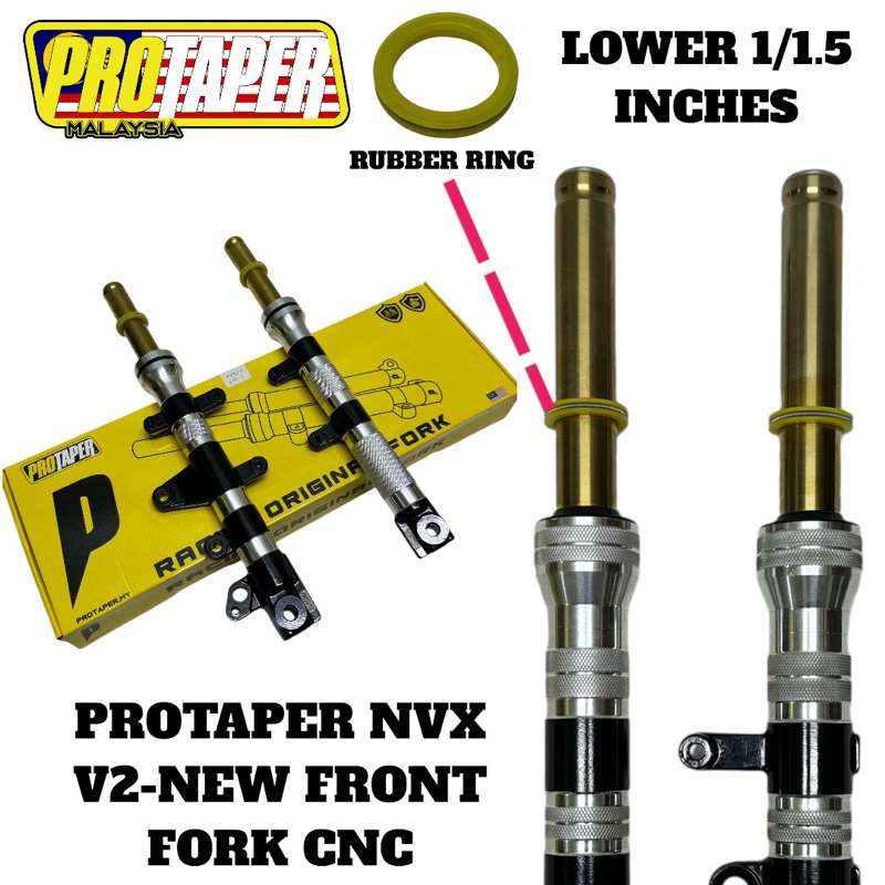 NVX155 PROTAPER V2 CNC FRONT FORK SET WITH RUBBER RING | Shopee Philippines