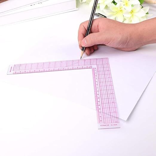 Plastic Sewing Square Ruler 90 Degree L-Square Ruler,8 Inch / 17 Inch ...