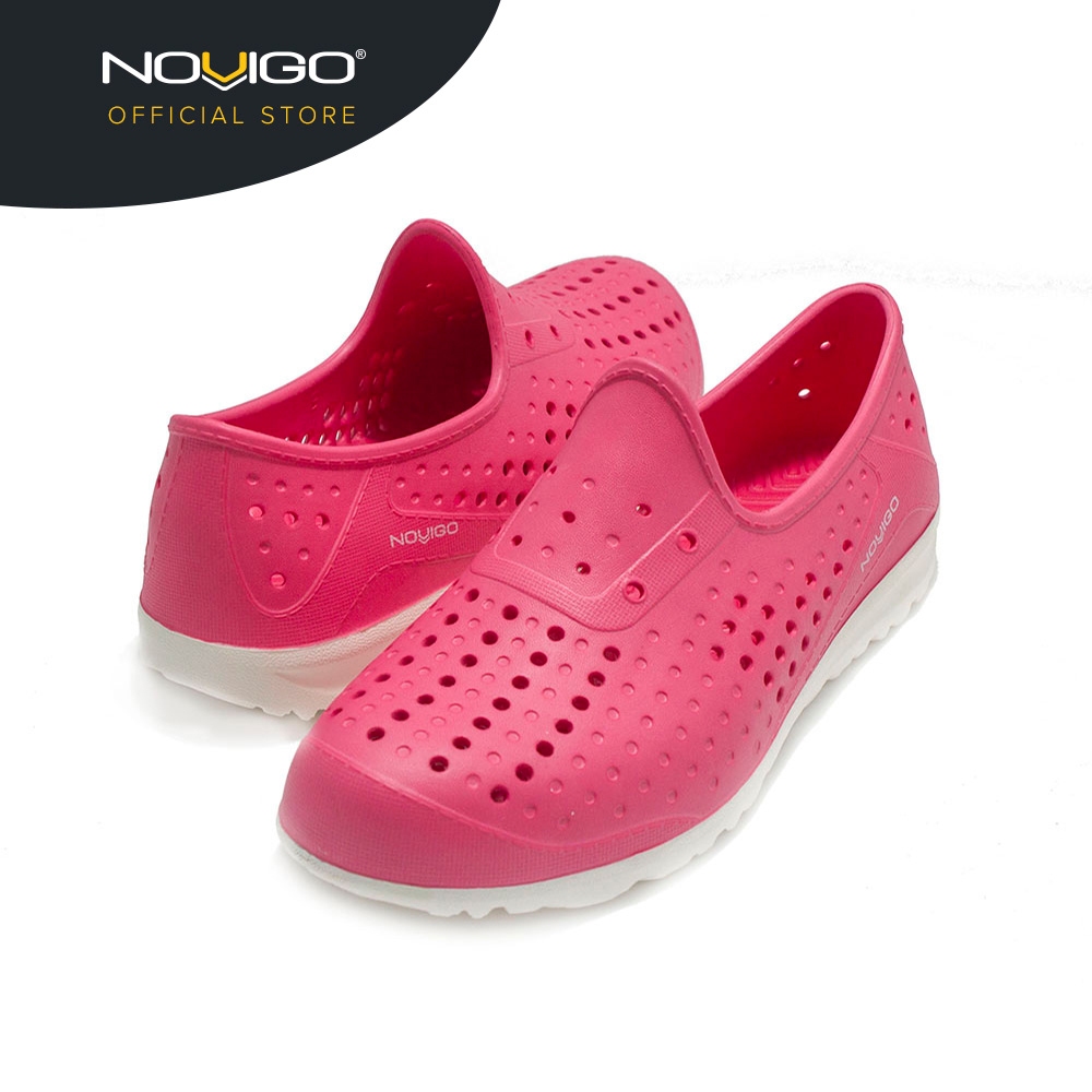 Novigo Avila Dual Density Ladies Eva Sandal (Coral Pink/Cotton White ...