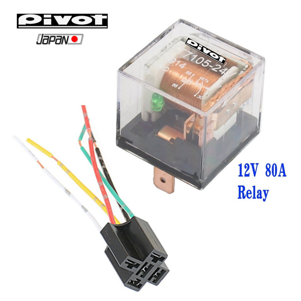 12V 80A 5 PIN Relay with LED Relay Socket | Shopee Philippines