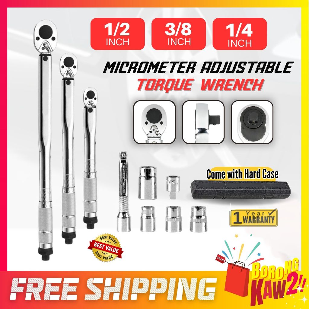 1/2inch Driver Click Adjustable Micrometer Torque Wrench Spanar 28 ...