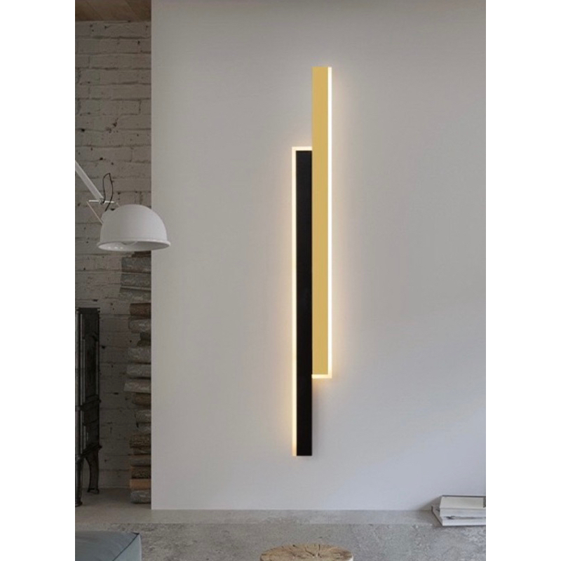 Modern LED Light Long Black Gold Ceiling Light Wall Light Wall Lamp ...