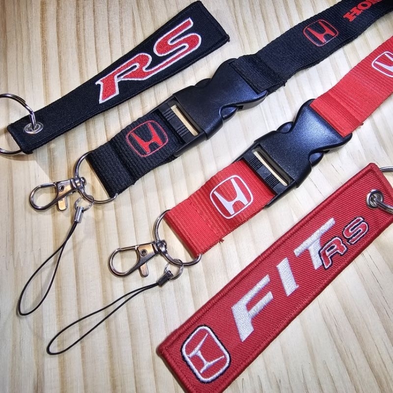 Honda RS honda fit Fabric Keychain and Lanyard | Shopee Philippines