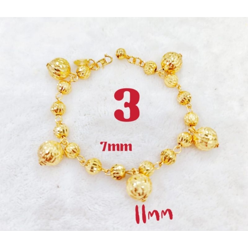 Boba Hand Chain 8mm Gold BANGKOK bracelet golden plated free COP ...