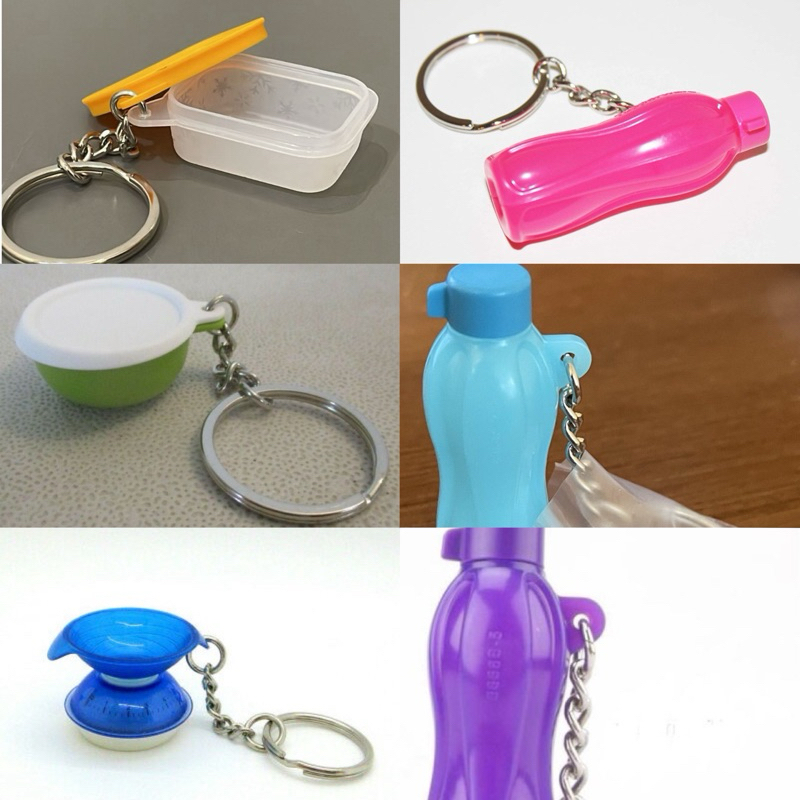 TUPPERWARE Keychain Limited Edition Bottle Bowl Ball Prism Canister ...