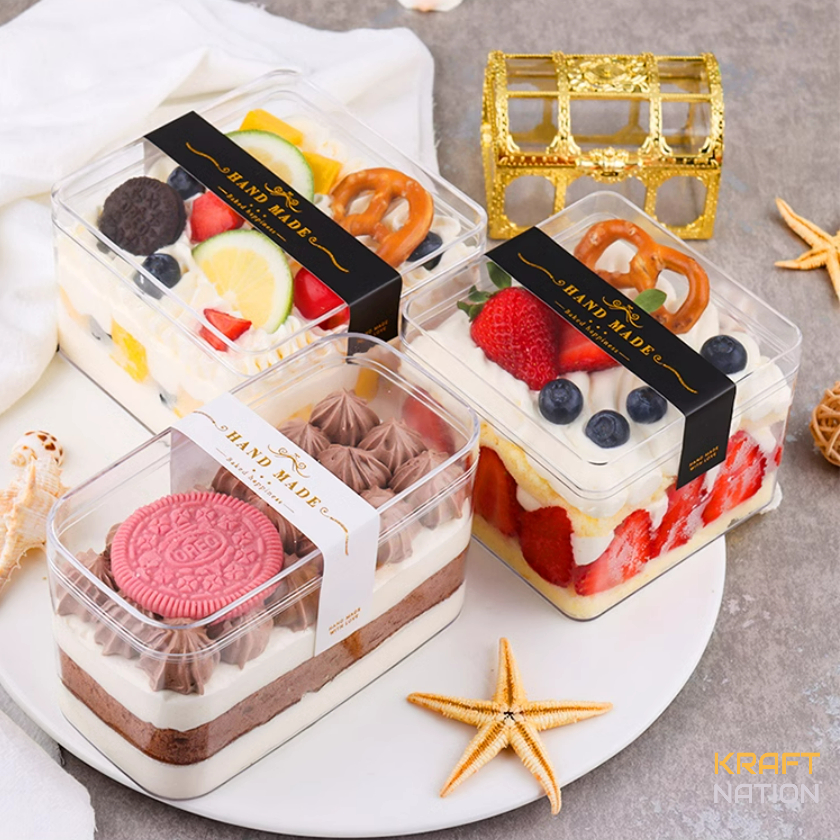 [Premium] Hard Plastic Cake Box/ Acrylic Cake Box/ Tiramisu Box/ Tart ...