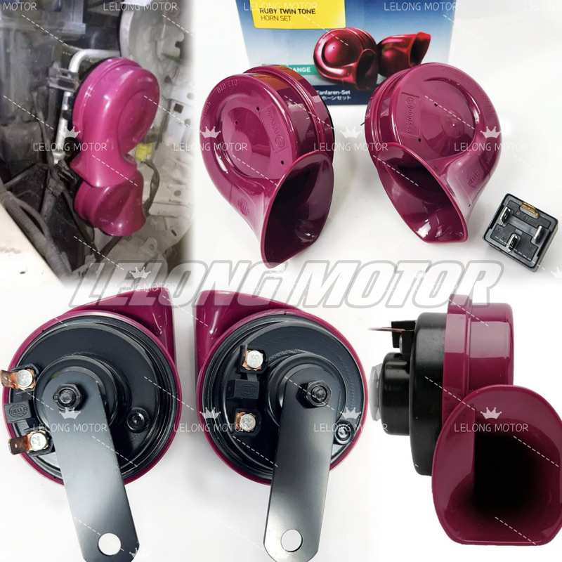 MOTORCYCLE BM HORN Hella Ruby Twin Tone Style Range Car BM Horn Set 12v ...