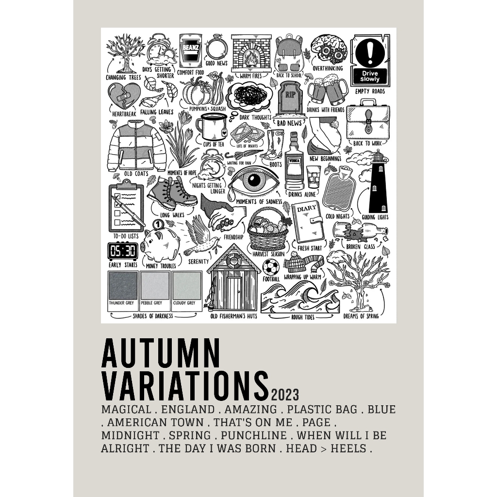 Poster Cover Album Autumn Variations by Ed Sheeran for room/wall ...