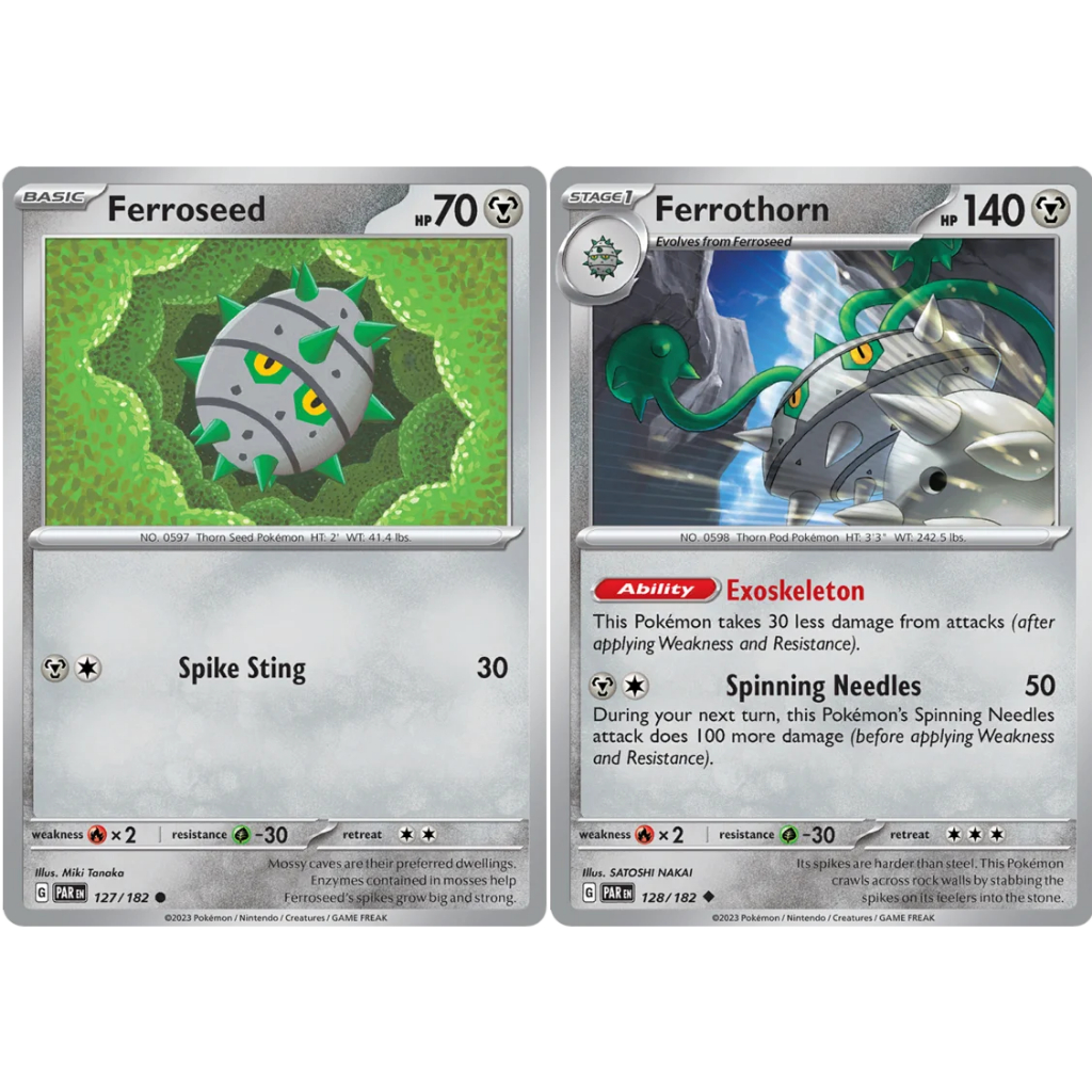 Pokemon TCG: Paradox Rift - Ferroseed / Ferrothorn | Shopee Philippines