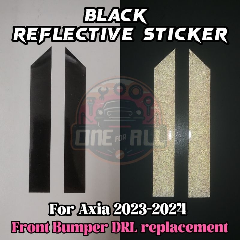 3M Scotchilite Black Reflective Sticker For Front Bumper Produa Axia ...