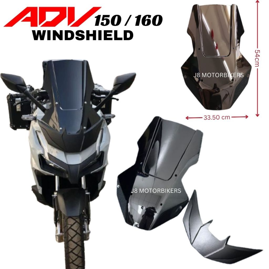Honda ADV150 ADV160 Visor Windshield Thick Long Model Design 54cm ...