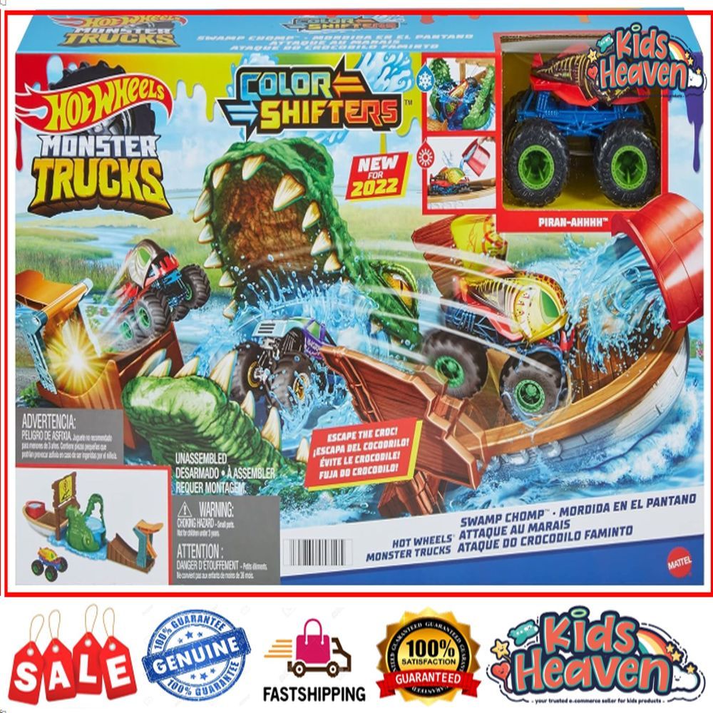 Hot Wheels Monster Trucks Swamp Chomp Playset | Shopee Philippines