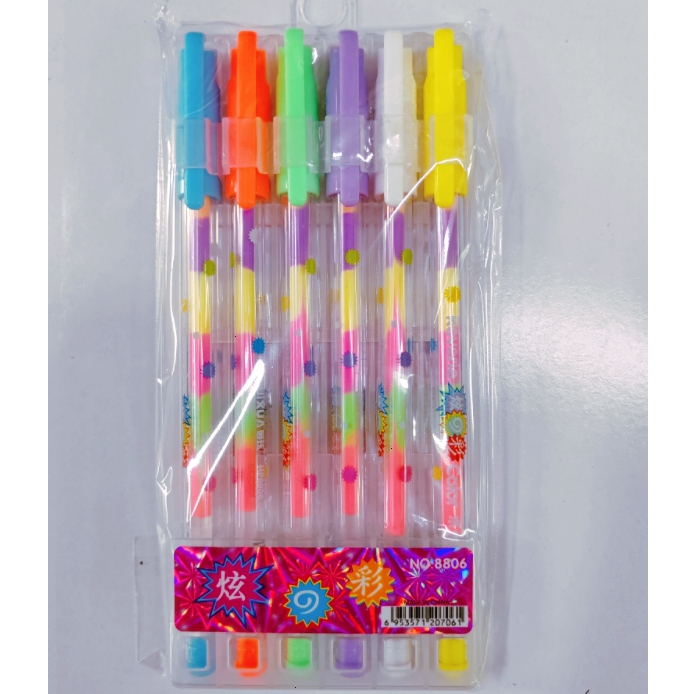 Rainbow COLOR Pen 6 Units/ RAINBOW Colorful Pen | Shopee Philippines