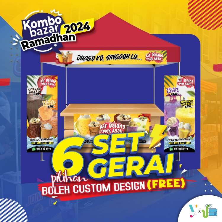 FREE CUSTOM DESIGN BANNER SET GERAI BAZAR RAMADHAN 2024 | Shopee Philippines