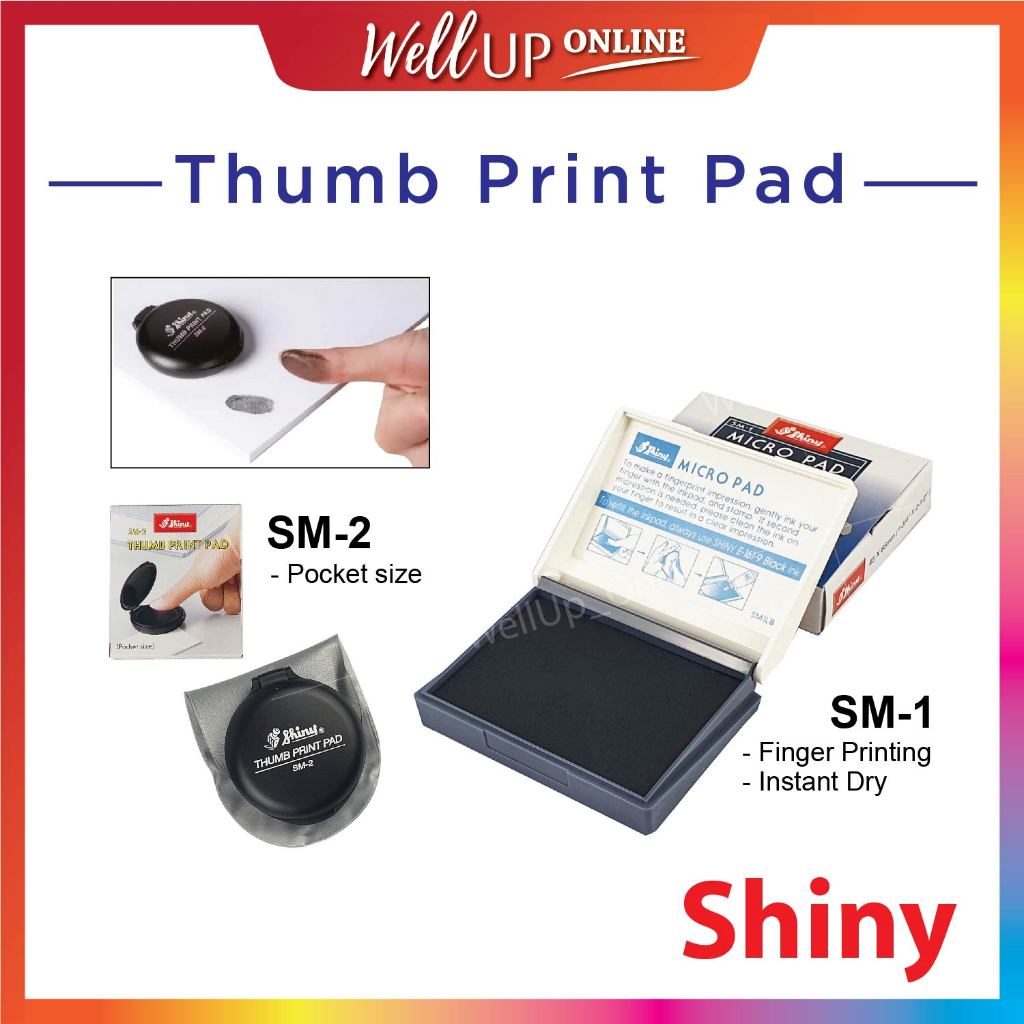 Shiny Thumb Print Pad - Stamp cop jari SM-1 / SM-2 | Shopee Philippines