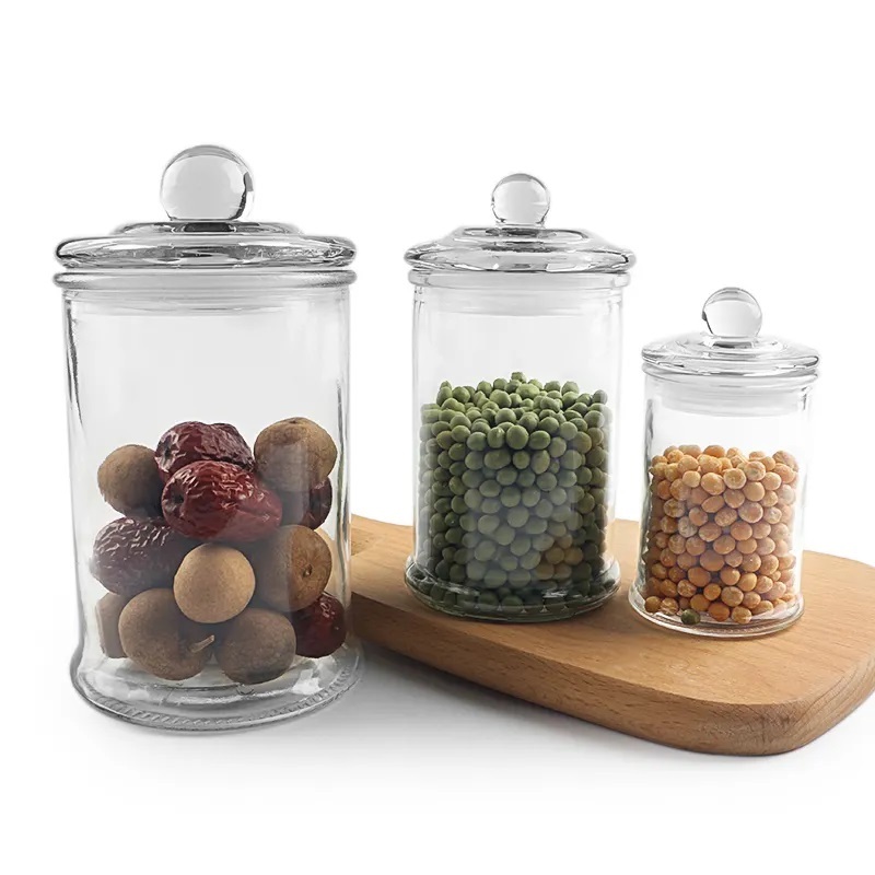 Airtight Glass Cookies Jar Food BPA Free Container Glass Bottle Storage ...