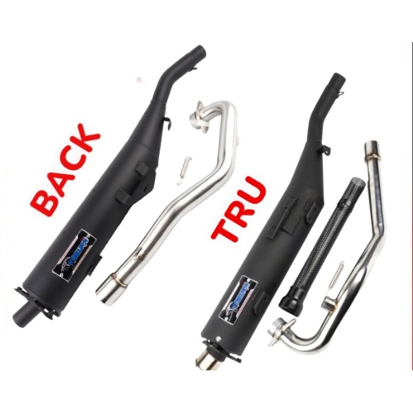 LC135 V2-V7 LCV8 Y15ZR V1 V2 28MM 32MM STANDARD OPEN EXHAUST PIPE BACK OR TRU EKZOS PIPE RACING ...