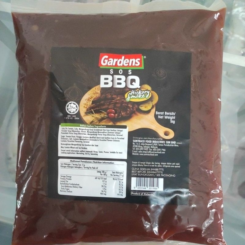 GARDENS BBQ SAUCE 1kg | Shopee Philippines