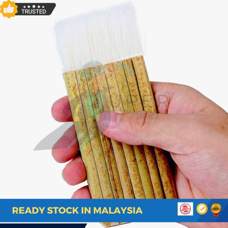 HARGA KILANG Bamboo Handle Wool Brush Varnish Brush Shellac Brush Berus ...