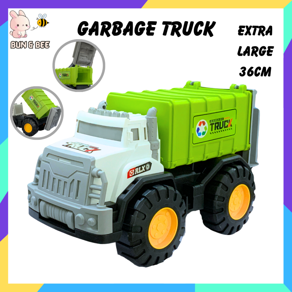 36cm Extra Large Garbage Truck Toys Lorry Sampah Mainan Besar Recycle ...