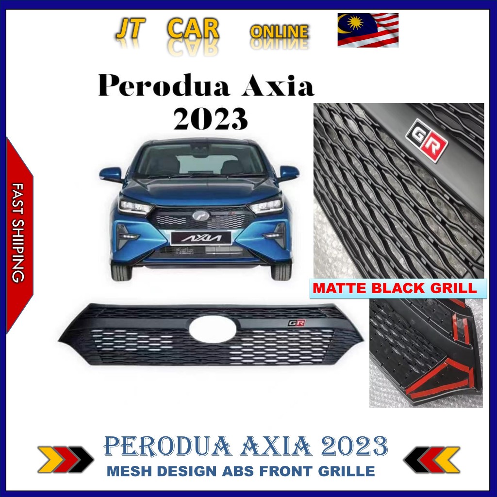 Perodua Axia 2023 GR Front Grill Mesh Honeycomb Design ABS Grilles Body ...