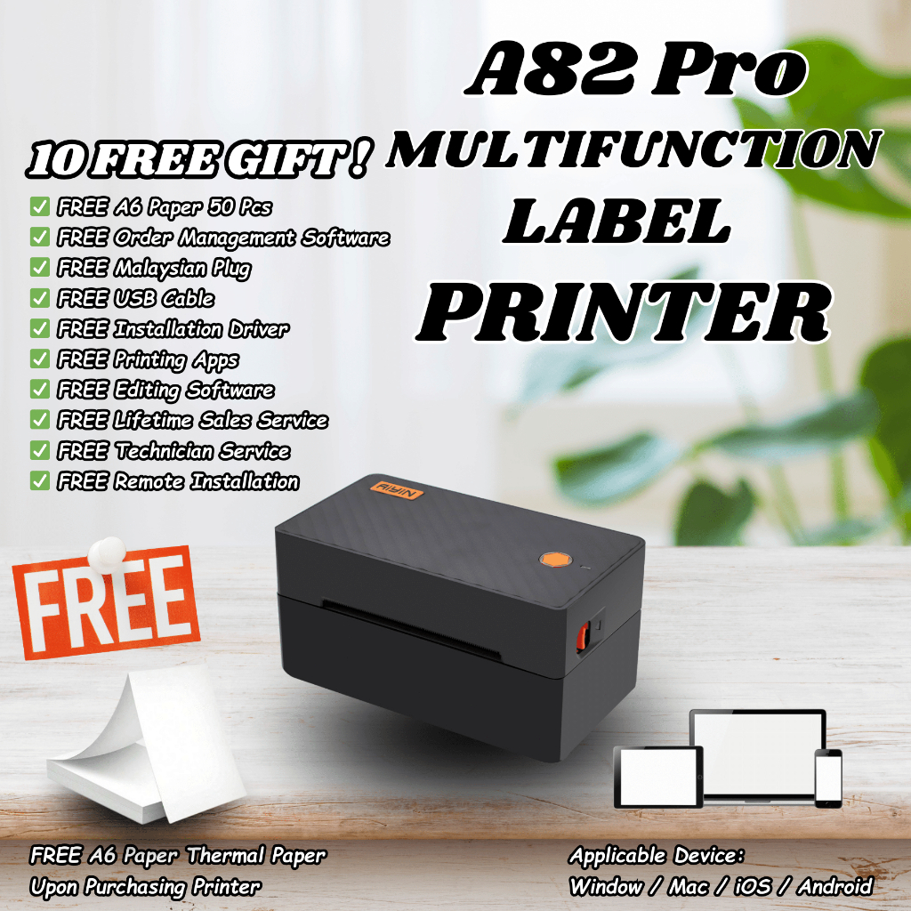 Thermal Label Printer A6 ios android Bluetooth AWB label printer Air ...