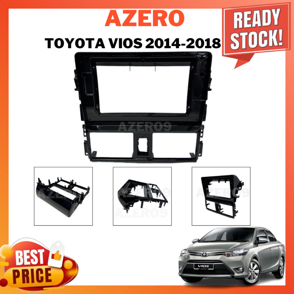 Android Player Casing 10" Toyota Vios 2014-2018 (with/without Socket ...