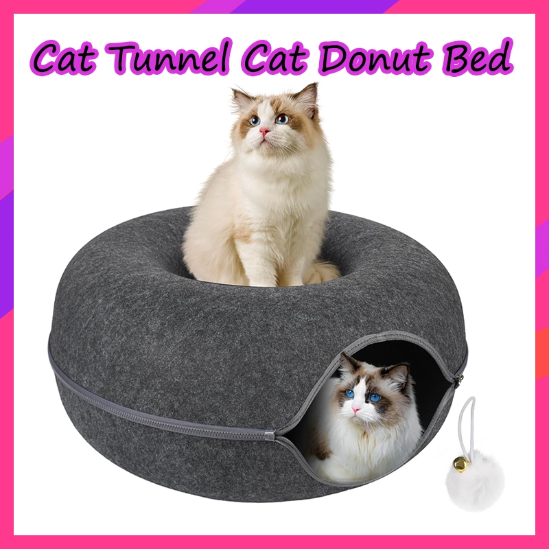 Cat Tunnel Cat Donut Bed Cat detachable bed Cat fun nest cat bed Cat ...