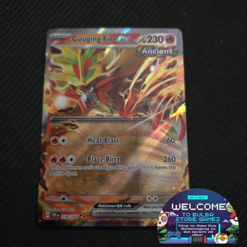 Gouging Fire Ex 038162 Ultra Sv05 Temporal Forces Tef Pokémon Tcg Card Game Scarlet And Violet